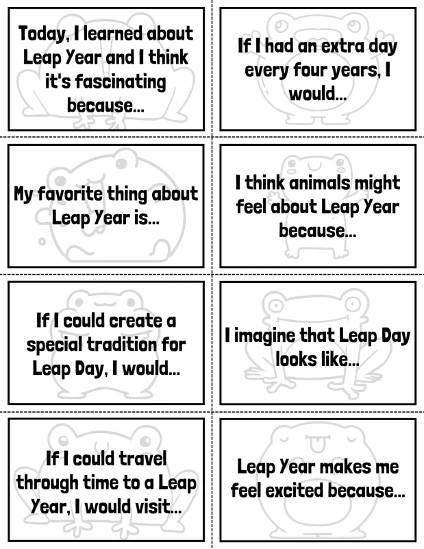 Leap Year Craft Writing Prompt Leap Day Frog Activity - Learning Attic