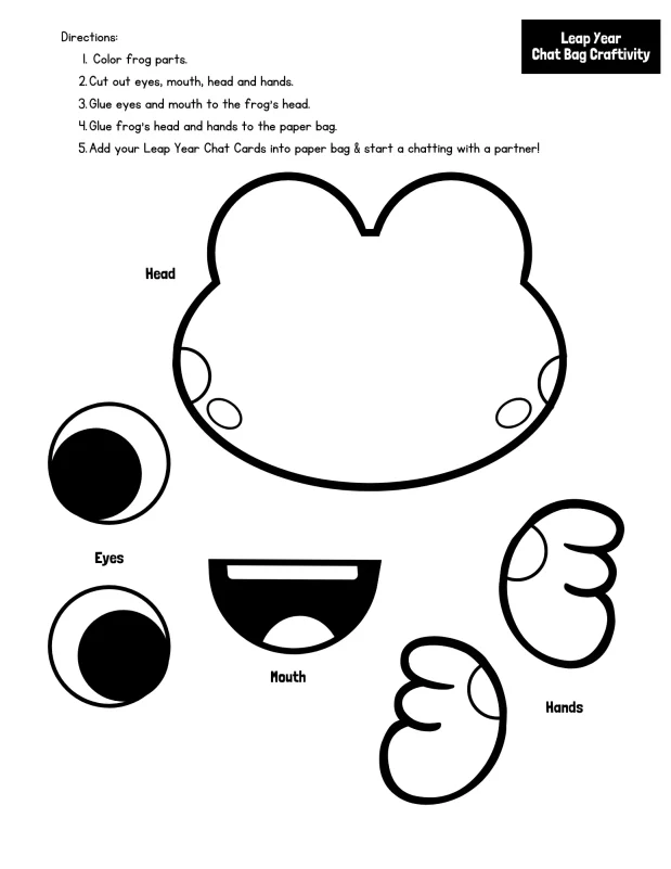 Leap Year Craft Writing Prompt Leap Day Frog Activity - Learning Attic