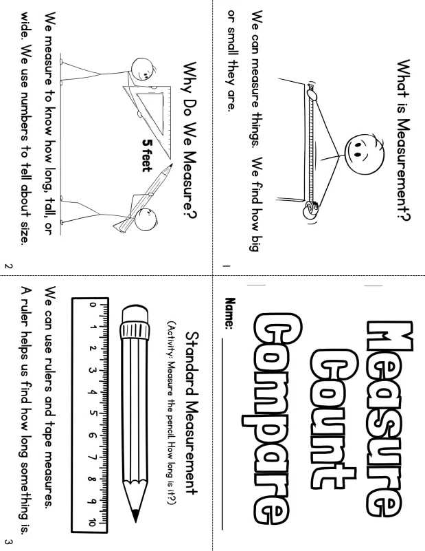 Spring Measurement Math Craft March April Linear Standard / Non ...