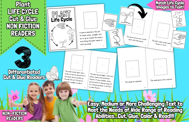 Life Cycle Of A Plant Craftivity Spring Bulletin Display April May Cut ...