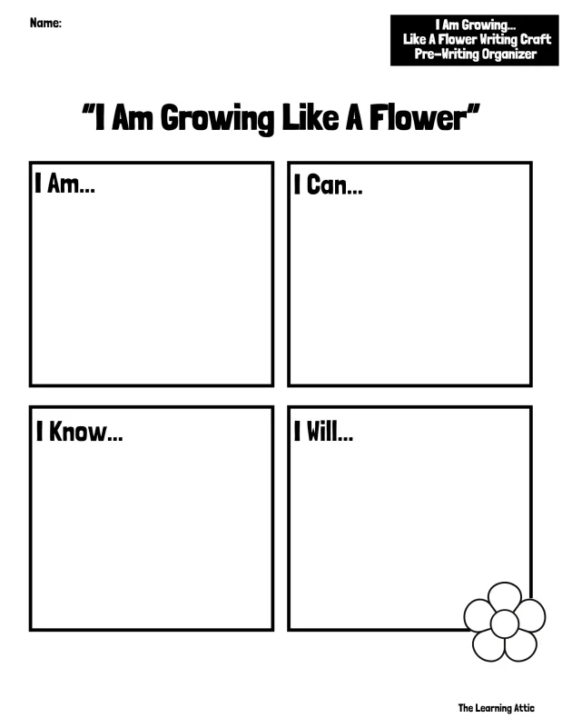 Spring Writing Printable Craft March April May Activity SEL Growth ...