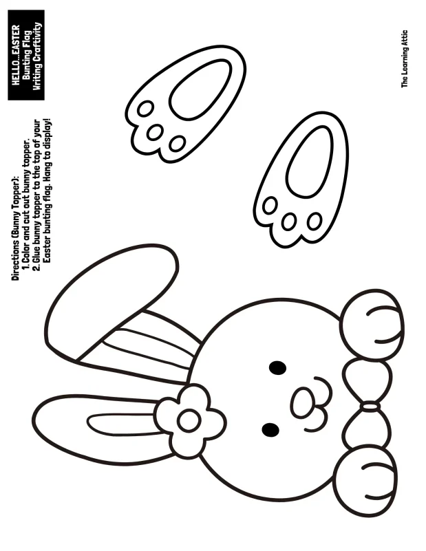 Easter Writing Craftivity Banner April Spring Craft Activity Bulletin ...