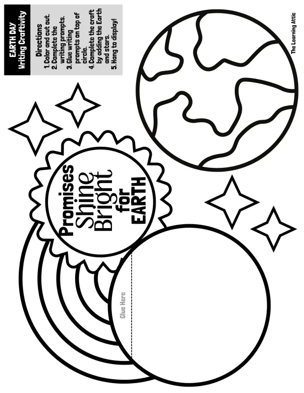 Earth Day Writing Prompts Crafts | Earth Week Bulletin "My Promises to ...