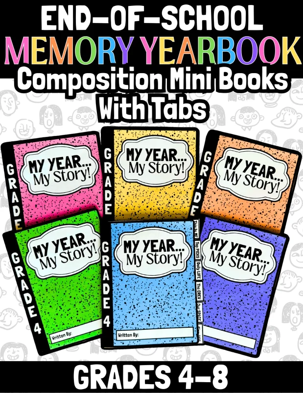End of the Year MEMORY YEARBOOK Writing Prompts Template Project ...