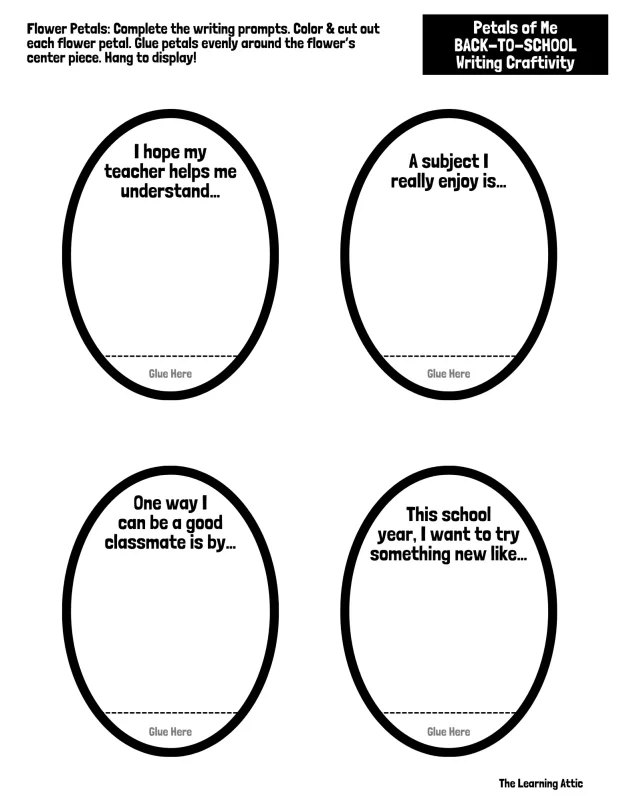 All About Me Writing Craft Template First Week of School Craftivity ...