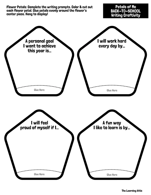 All About Me Writing Craft Template First Week of School Craftivity ...