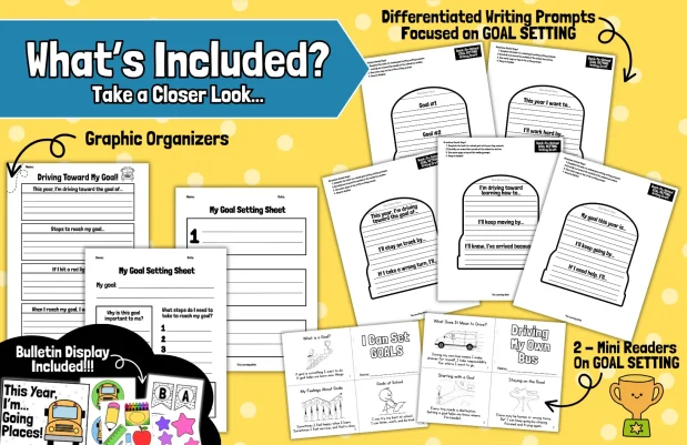 Back-to-School Craftivity | First Week Open House Craft | GOAL SETTING ...