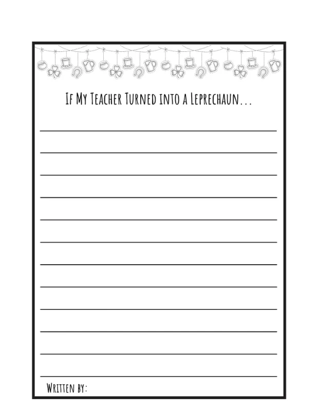 St. Patrick's Day Creative Writing 'Craftivity' + Bulletin Board Decor ...